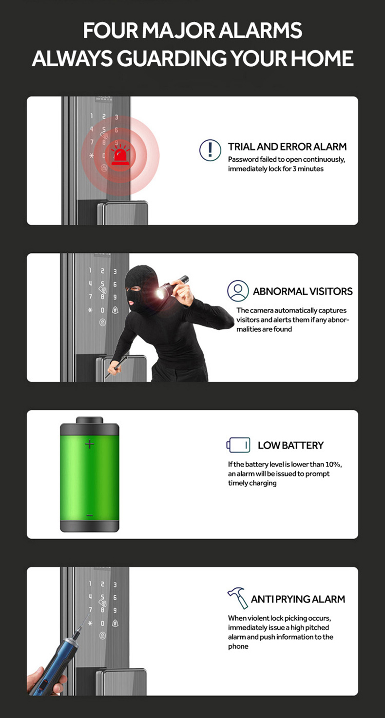 Face Recognition Lock, Most Popular D6 Smart Door Lock